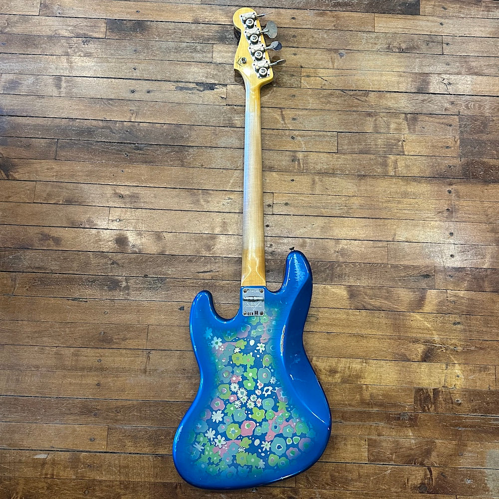 Fender Custom Shop LTD Blue Floral Jazz Bass Relic Lightweight Alder w ...