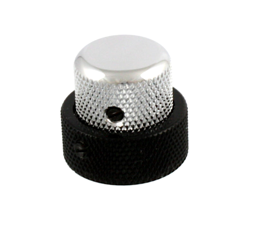 Allparts MK-3338-000 Black and Chrome Concentric Knob Set – Twin Town ...