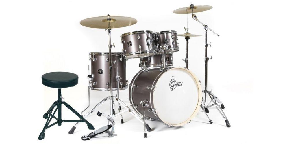 Gretsch Energy 5pc Drum Kit Grey Steel with Hardware & Cymbals - *LOCA ...