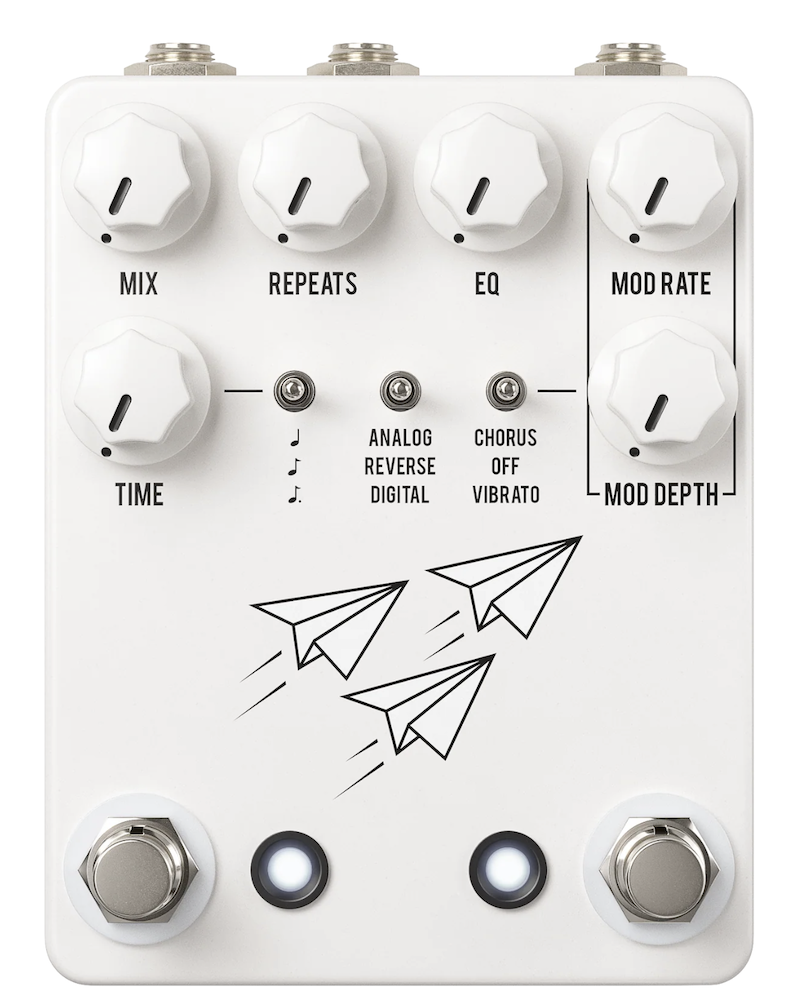 JHS Flight Delay Analog Digital Reverse Delay Pedal – Twin Town Guitars