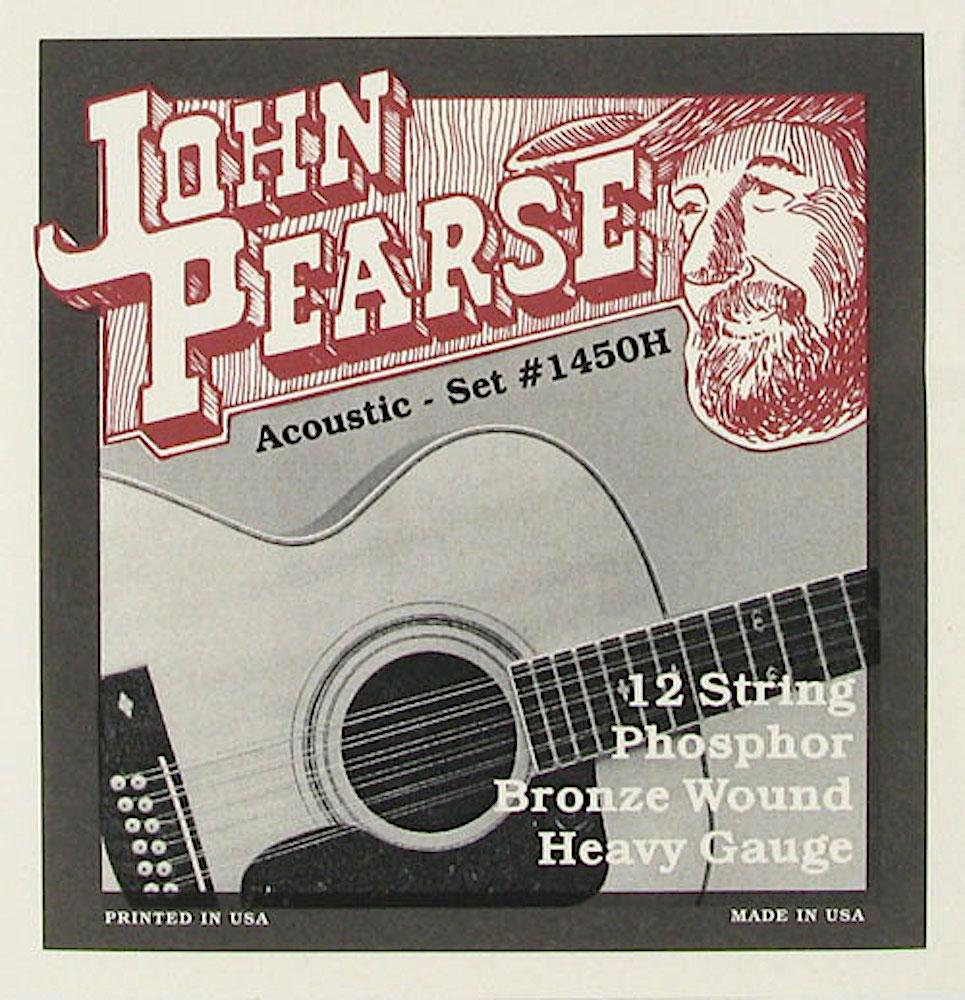 John Pearse 1450H Heavy (C#) 12-String Phosphor Bronze Acoustic Guitar ...