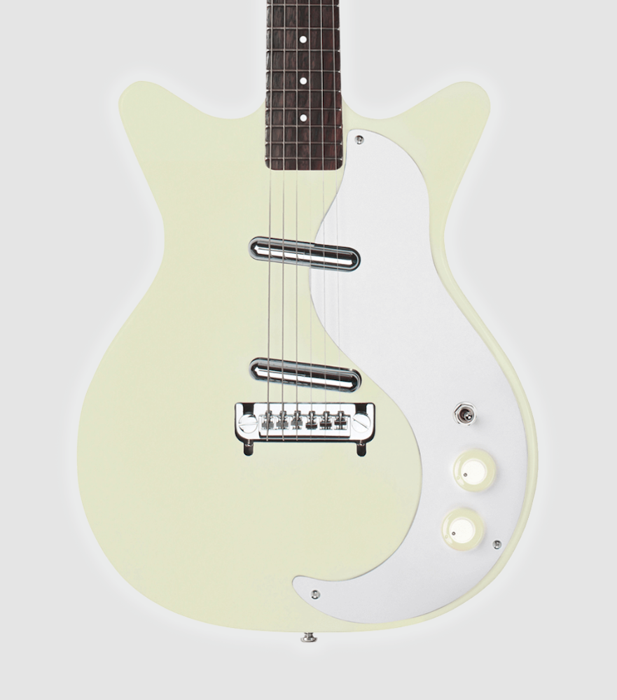 Danelectro 59 Mod NOS Electric Guitar Outasight White – Twin Town Guitars