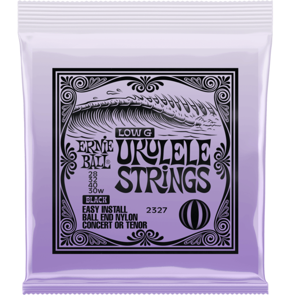 Ernie Ball P02327 Ukulele Low G Black Resin Ball End Ukulele Strings ...