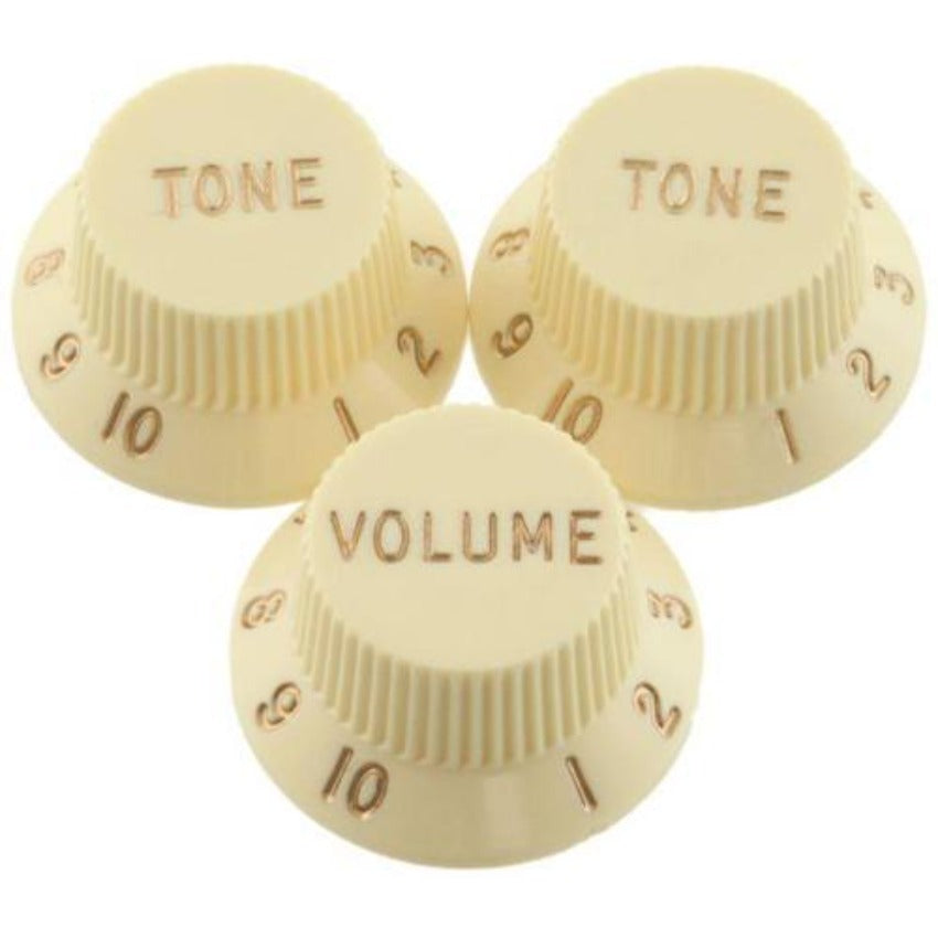 Fender Stratocaster Aged White Control Knob Set – Twin Town Guitars