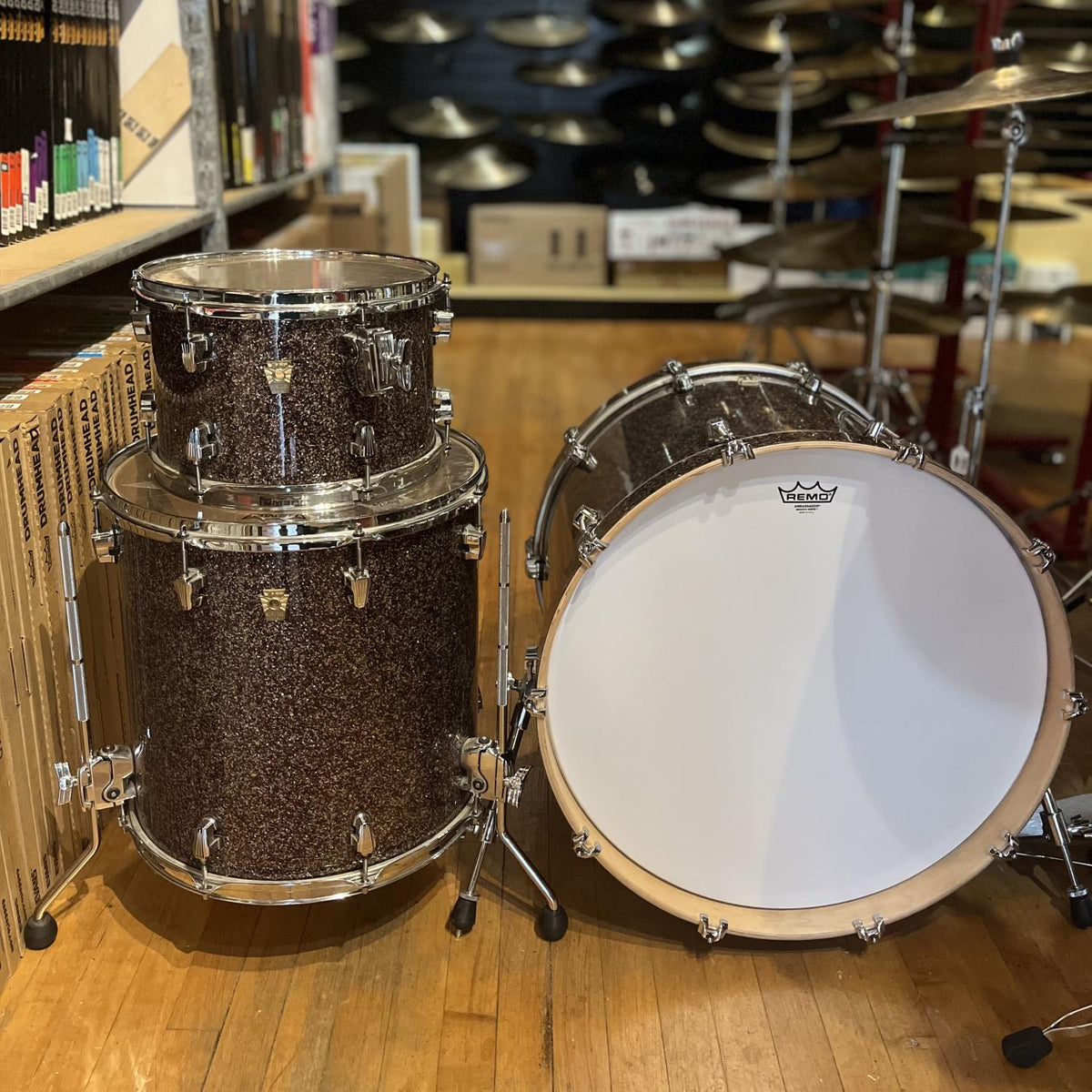 Ludwig Keystone Oak/Maple 13/16/22 Apple Glass Sparkle USED - *LOCAL P ...