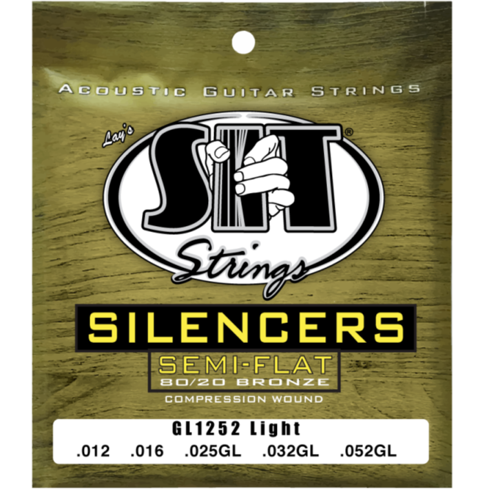 SIT Silencer GL1252 80/20 Bronze Compression Wound Acoustic Guitar Str ...