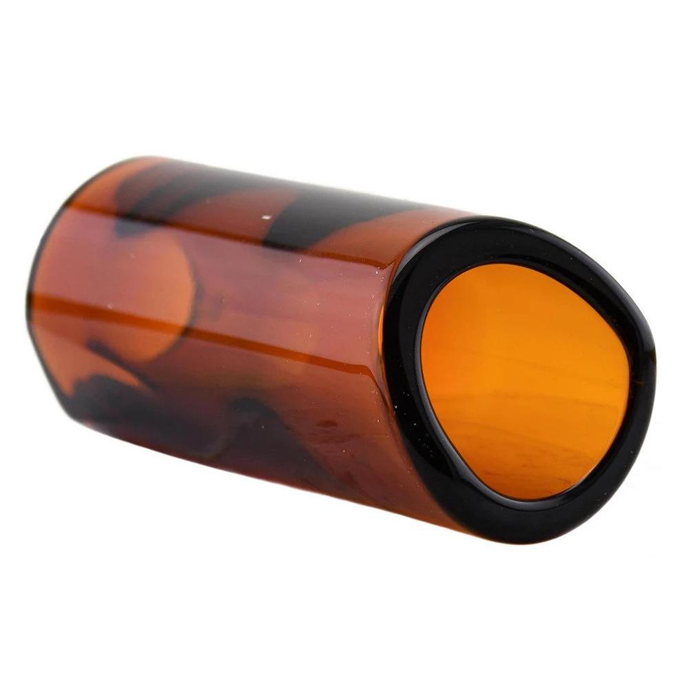 The Rock Slide GRS-MA Amber Glass Guitar Slide Medium Ring Size 9-11 ...